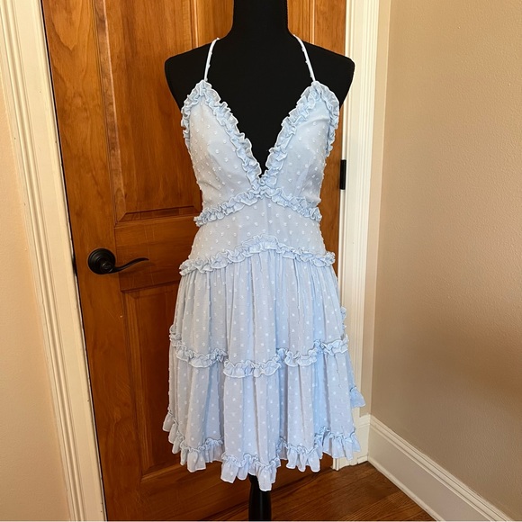 Angel Biba | Dresses | Angel Biba Tiered Dress Baby Blue Nwt Us M ...